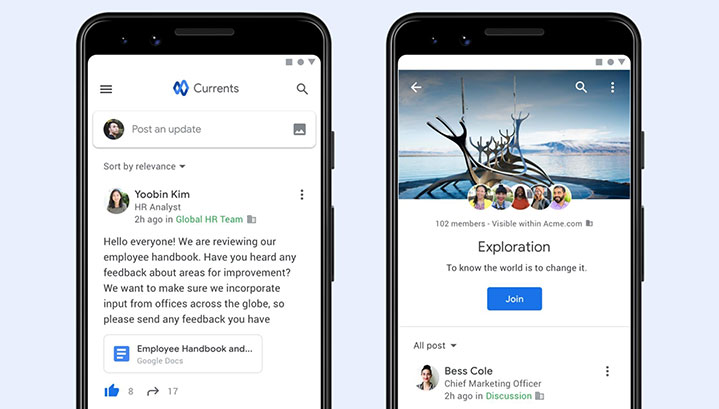 Guida a Google Currents